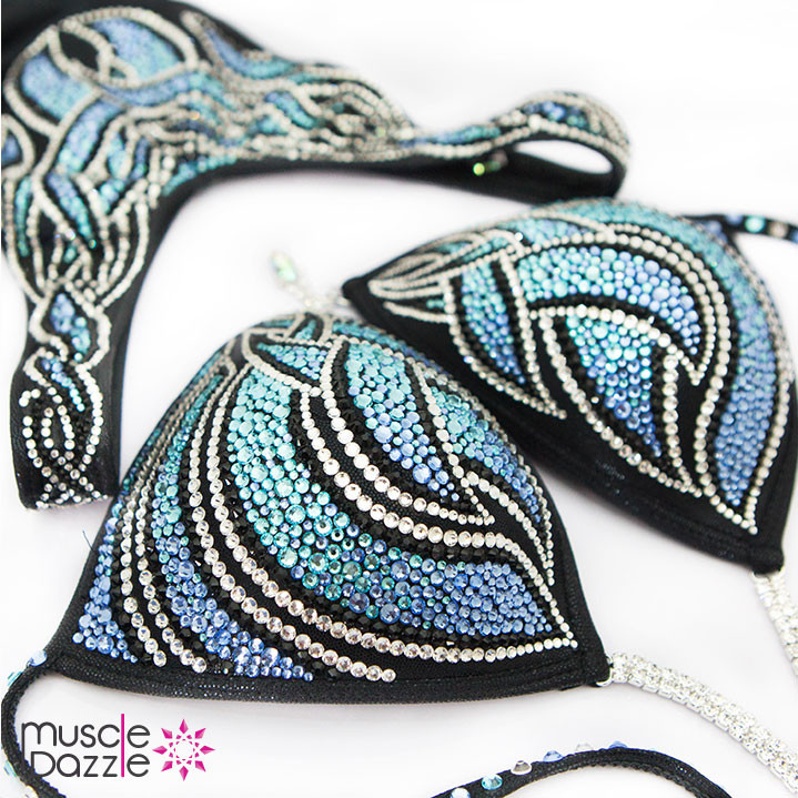 Blue Flame Figure Competition Suit