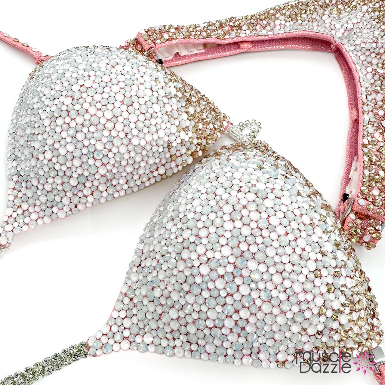 Muscle Dazzle's Fabulous Champagne Shimmer Figure Suit