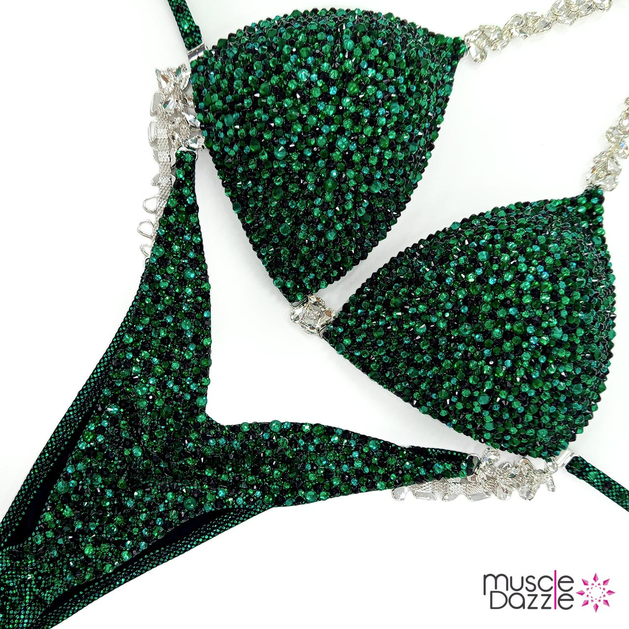 Emerald Wellness Competition Suit | Muscle Dazzle