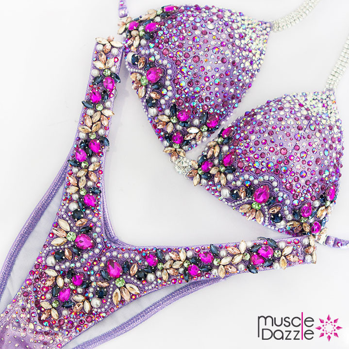 Figure Competition Suit | Super Detailed Crystal Work