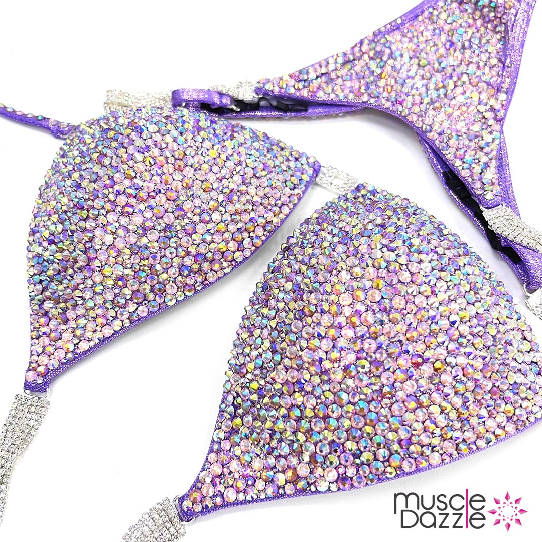 Deep Lavender Blue Competition Bikini