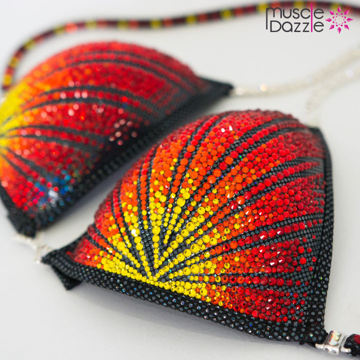 Figure Posing Suit | Stunning Burst of Sunset Color