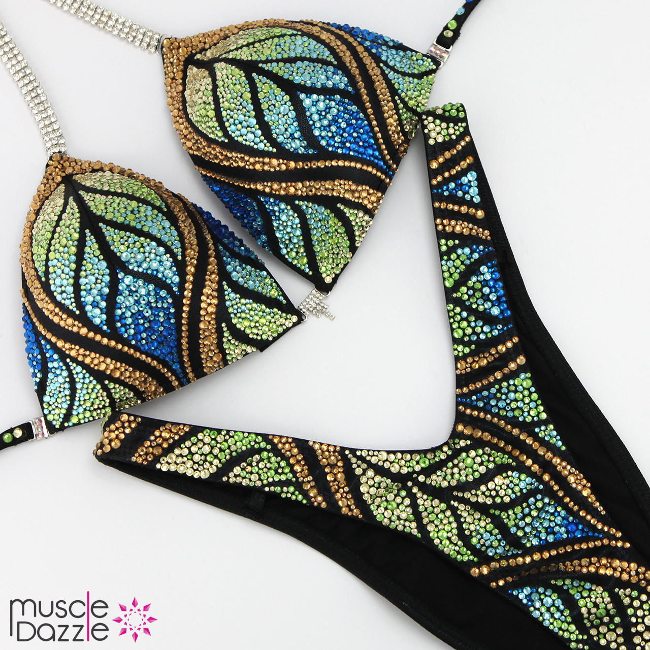 Figure Competition Suit | Stunning Crystal Pattern