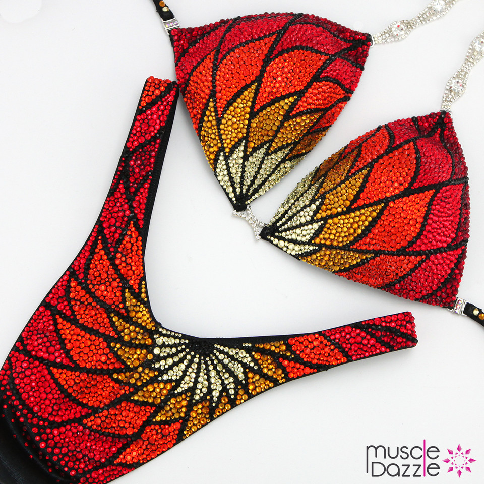 Orange and Red Figure Suit