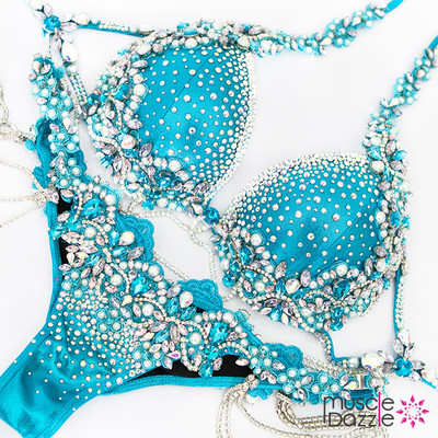 Blue WBFF Bikini Competition Suit | Magical Design