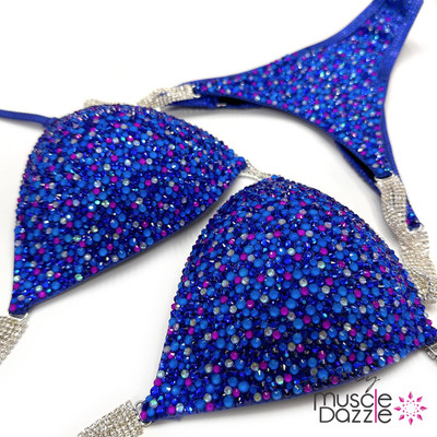 Champion's Choice: Blue Competition Bikini from Muscle Dazzle
