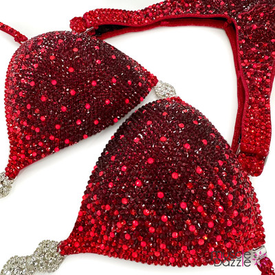 Ravishing Red Velvet Figure Suit | Muscle Dazzle