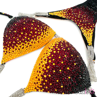 Your Crowning Glory: Golden Flame Competition Bikini
