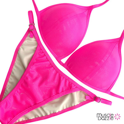 Neon Pink NPC Fit Model Competition Suit | Custom Made