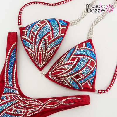 Red Figure Posing Suit for Competition