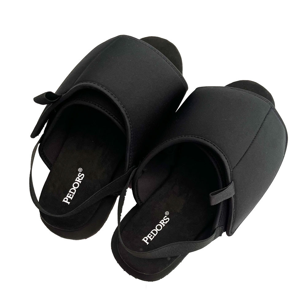 Pedors Classic MAX Wrap Sandals For Lymphedema Black