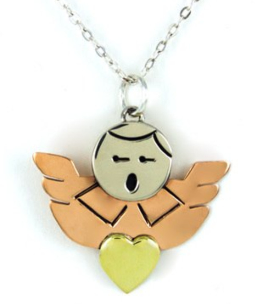Whimsical Angel Pendant with Chain