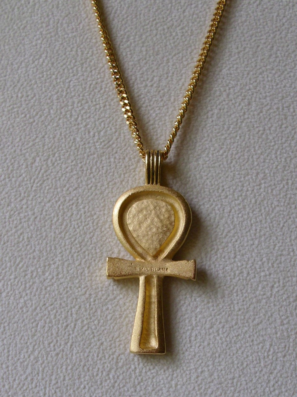 Museum Reproduction Jewelry. Ancient Egyptian Ankh Symbol Pendant & Chain