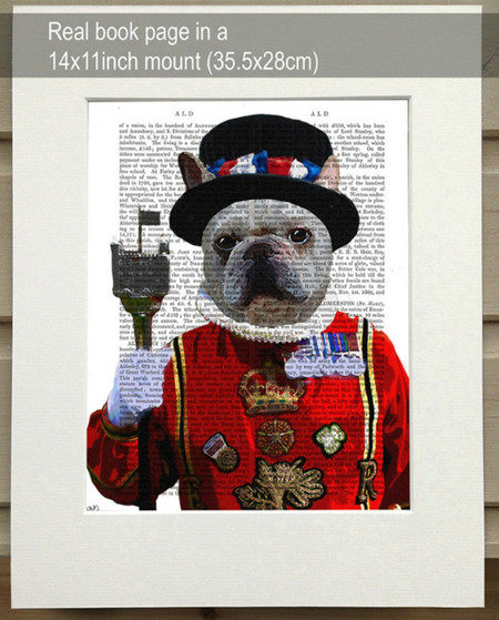 Bulldog Beefeater Antiquarian Book Print for Sale/Sweethaven Home