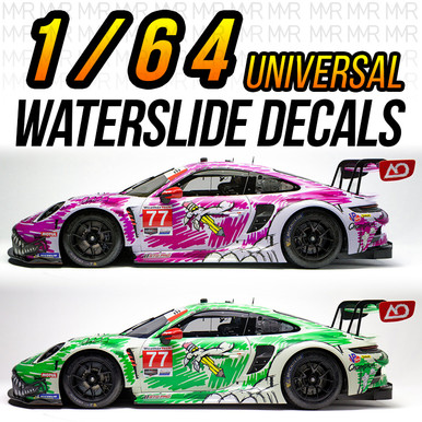 PORSCHE SKETCHY Waterslide Decals