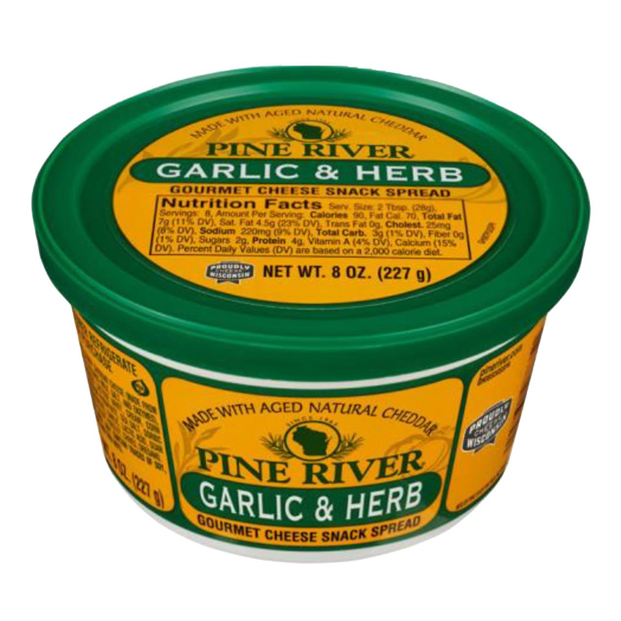 Garlic & Herb Gourmet Cheese Snack Spread, Shelf Stable 12/8oz