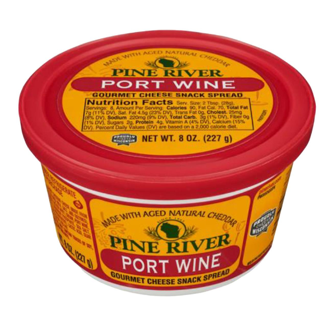Port Wine Gourmet Cheese Snack Spread, Shelf Stable 12/8oz
