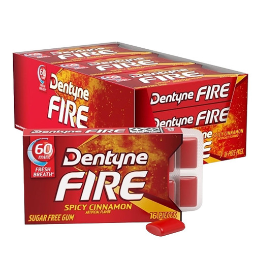FIRE Spicy Cinnamon Sugar Free Gum 9/16pc