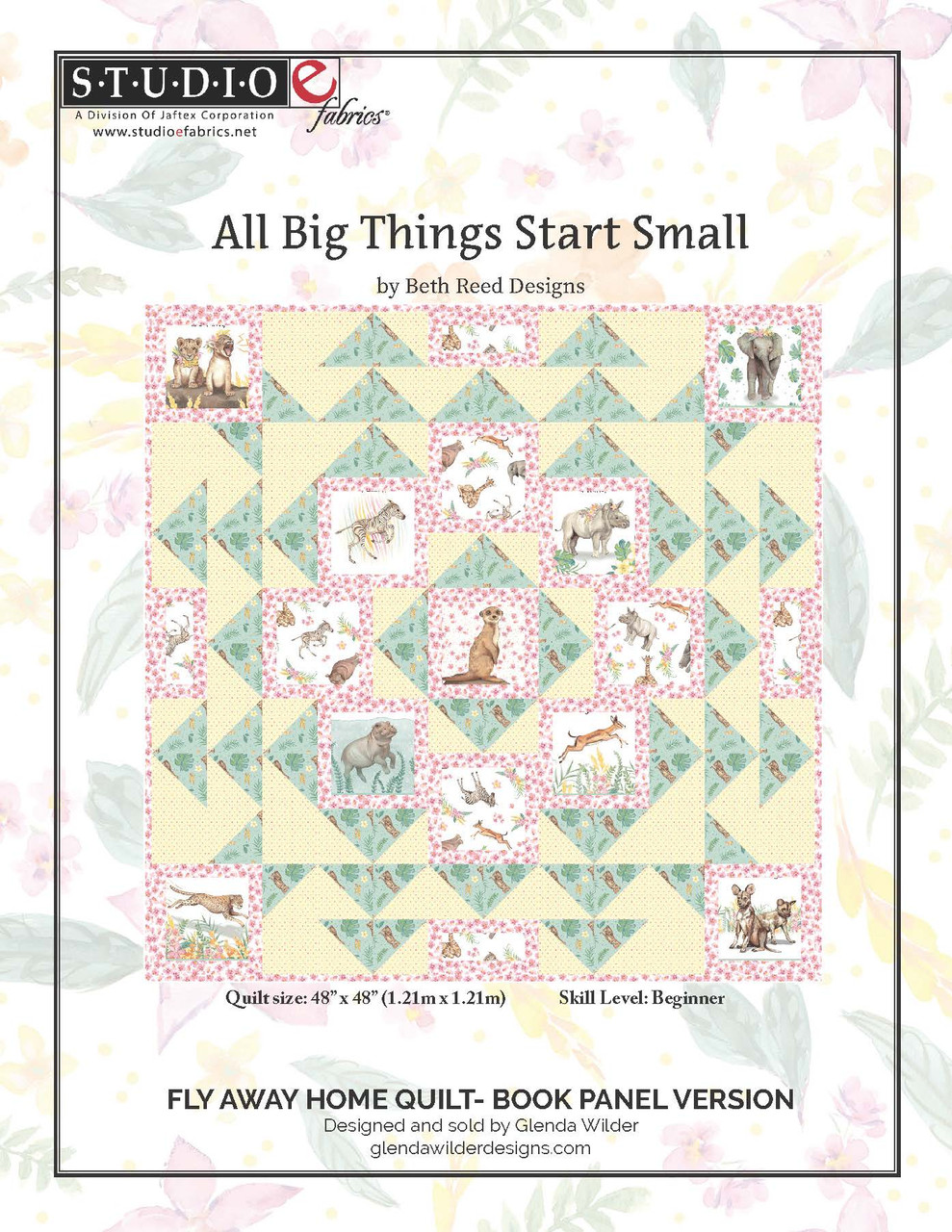 Fly Away Home - Book Panel Version - Studio E Fabrics