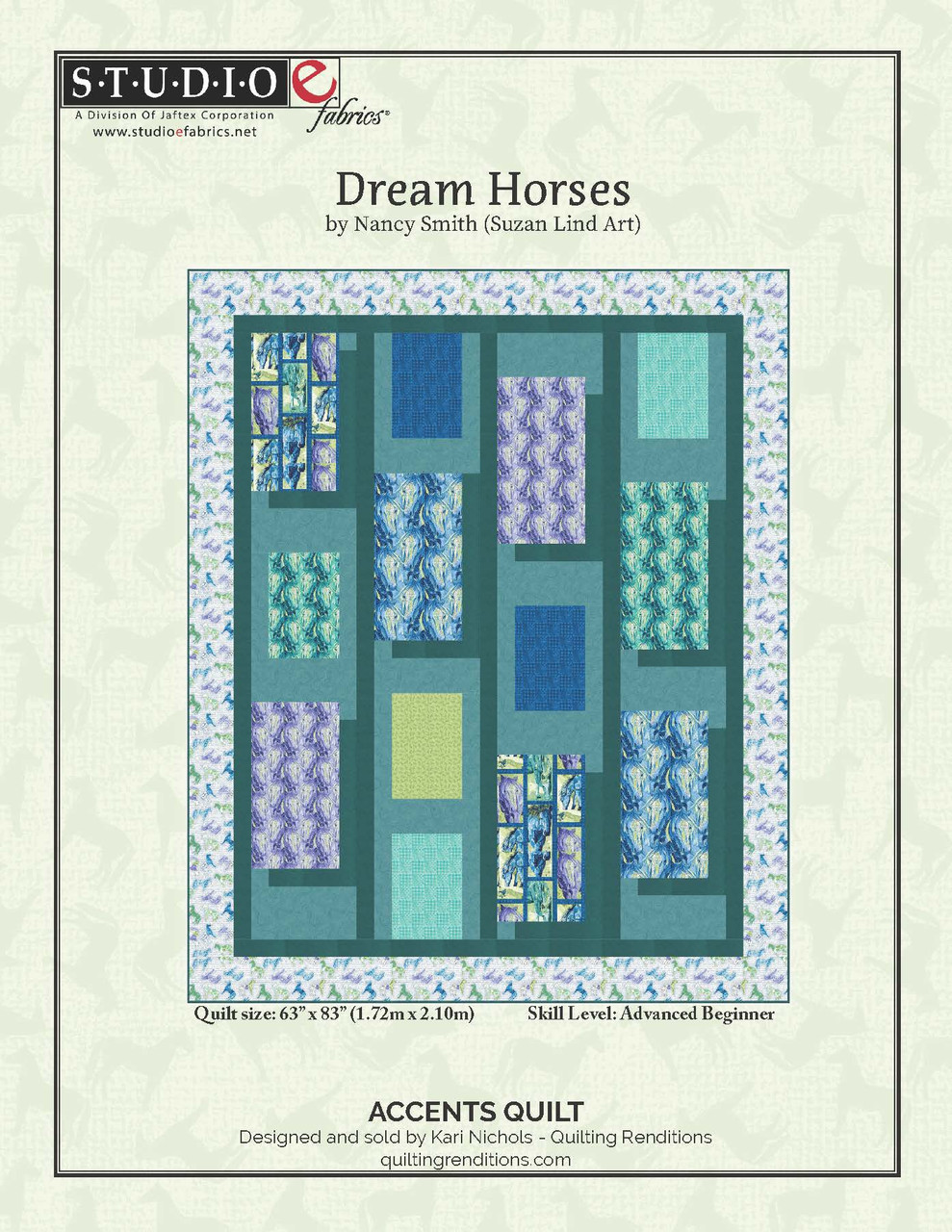 Dream Horses - Accents Quilt - Studio E Fabrics