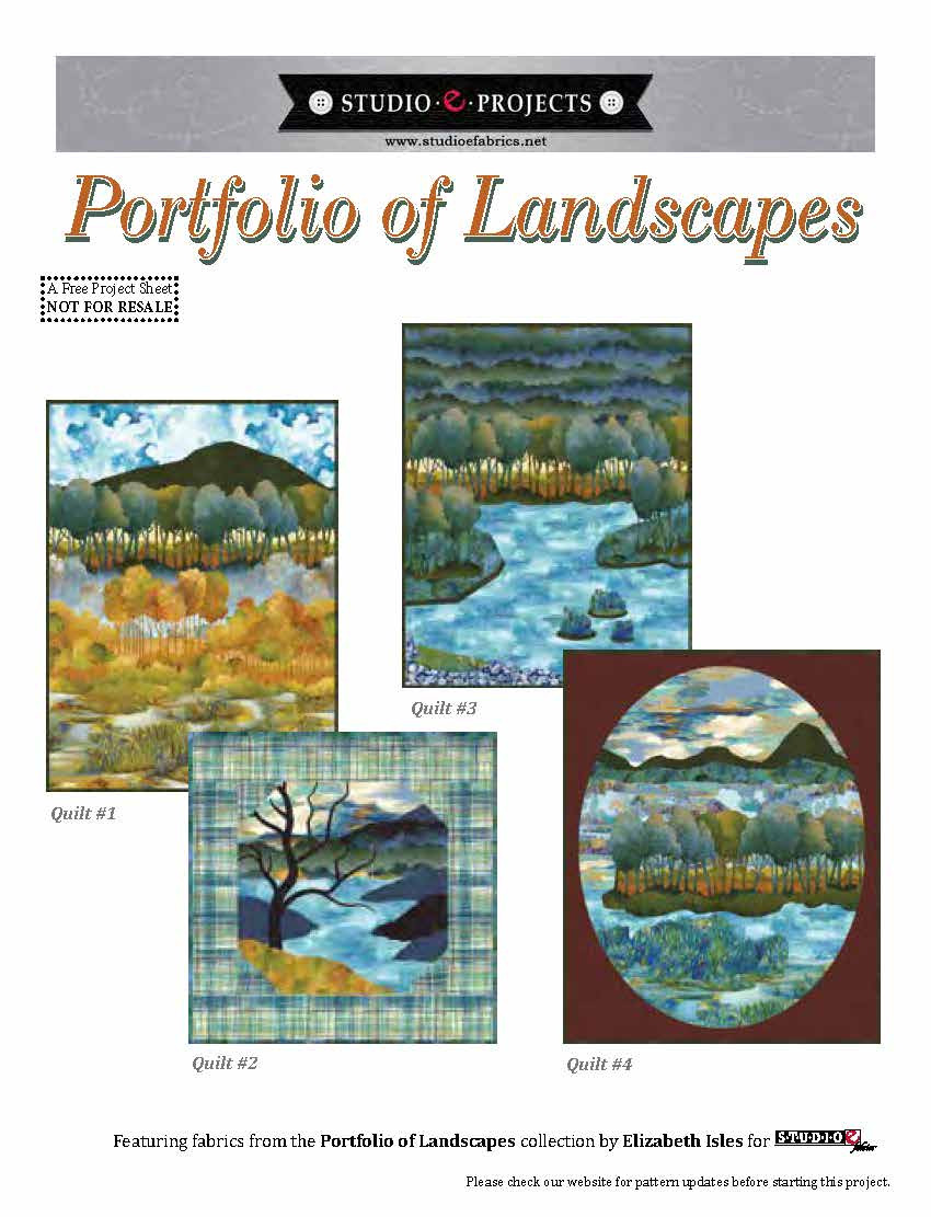 Portfolio of Landscapes Quilts #1-4 - Studio E Fabrics