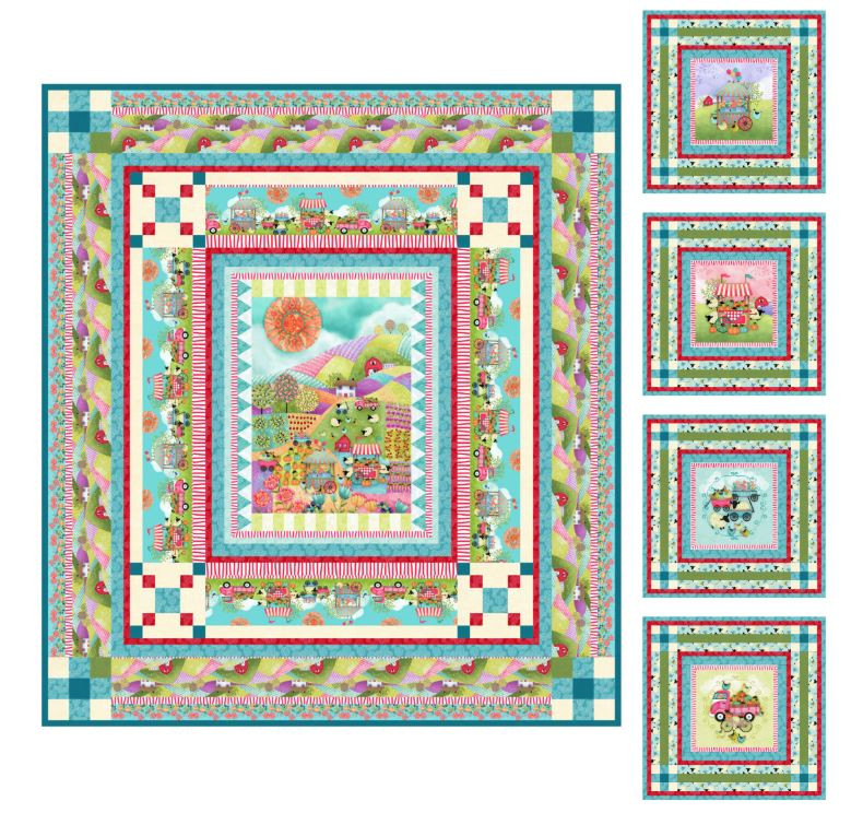 Country Fair - Country Corners Throw & Pillows - Studio E Fabrics