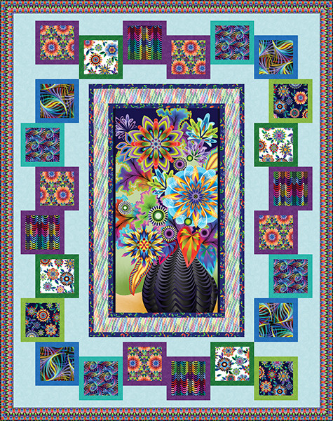 Fractal Flowers Quilt #1 - Studio E Fabrics