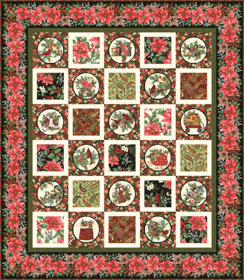 Blooms of the Holidays - Festive Flowers Quilt - Studio E Fabrics