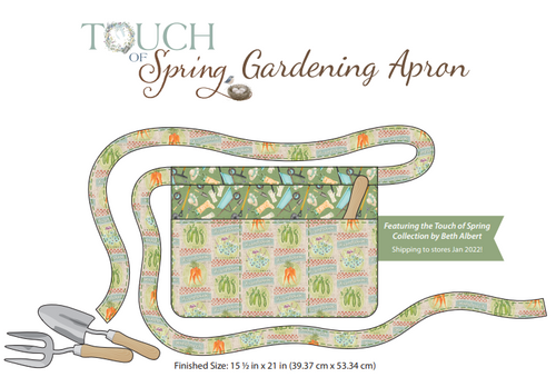 Touch of Spring Gardening Apron - Studio E Fabrics