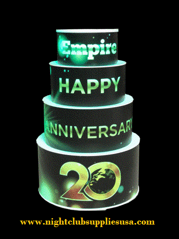 LED CAKE - LIGHT UP CAKE FOR BOTTLE SERVICE PRESENTATION - CUSTOM LOGO