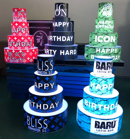 HAPPY BIRTHDAY LED CAKE - LIGHT UP CAKE