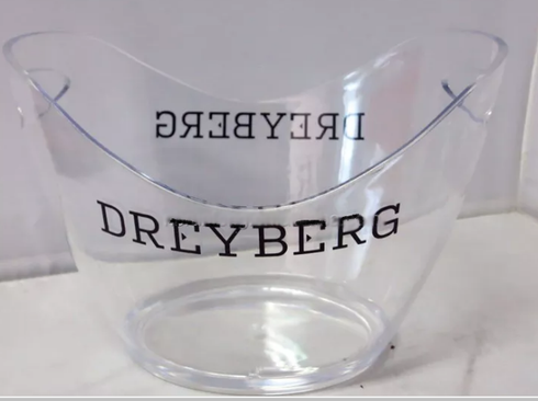 CLEAR custom printed Ice Buckets - Custom logo Ice Bucket - 5LITER SIZE