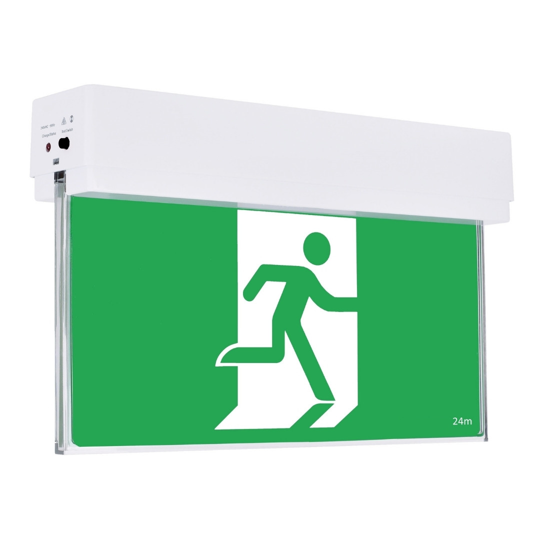 2W Emergency Exit Light Industrial Strength LED 24m Surface Mounted 2 ...
