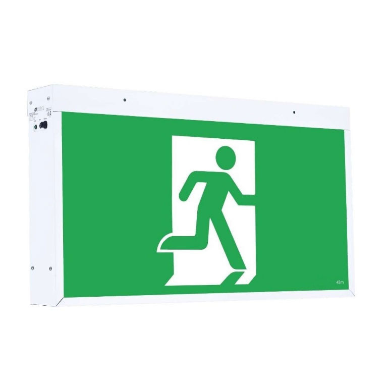 6W Emergency Exit Light Extra Large Industrial Strength LED 48m Surface ...