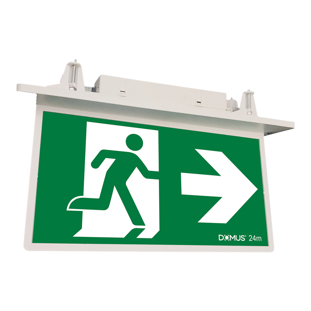 Emergency Exit Light White 24m Recessed 2 Hours Maintained/Non ...