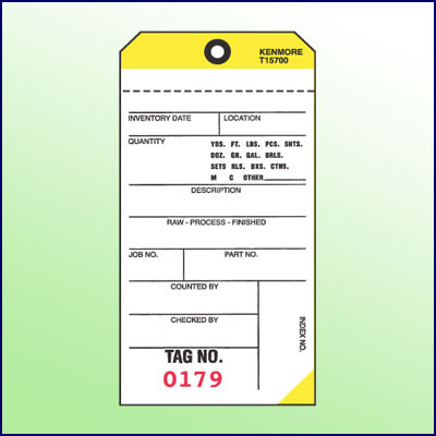 2Part NCR Tags (White,Manila) - Kenmore Label & Tag