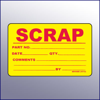 Customer Supplied Quality Assurance Label 4 x 3 - Kenmore Label & Tag