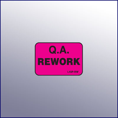 Rework Area Sign - Kenmore Label & Tag