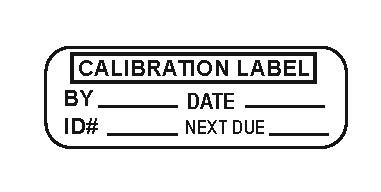 Calibration Label 3/4 x 2 - Kenmore Label & Tag