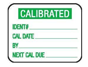 Calibration Labels, Calibration Stickers