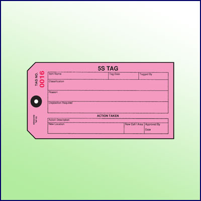 5S Yellow Tag - Safety & Health - Kenmore Label & Tag