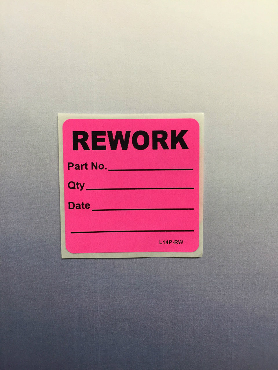Rework Area Sign - Kenmore Label & Tag