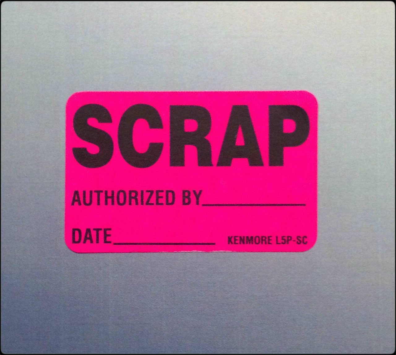 Scrap Label 4 x 2 - Kenmore Label & Tag