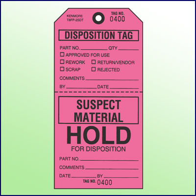 Tags - Printed Tags - QA Inspection Tags - Kenmore Label & Tag