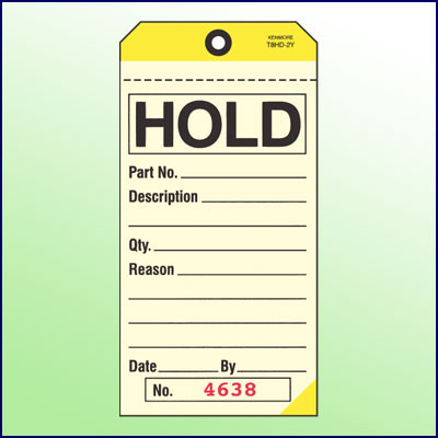 Quality Control Inspected/Hold for Inspection Tag (2 Section) w ...