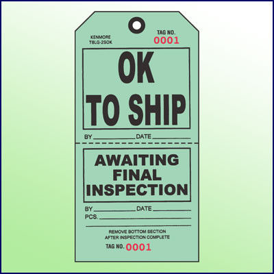 Final Inspection Complete Label 4 x 2 - Kenmore Label & Tag