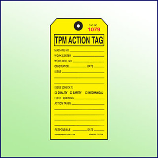 5S Yellow Tag - Safety & Health - Kenmore Label & Tag