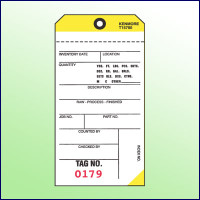 2Part Inventory Tags (Yellow) - Kenmore Label & Tag
