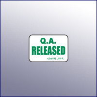 Released Micro Quality Control Label - Kenmore Label & Tag