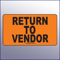 Return to Vendor Label - Kenmore Label & Tag